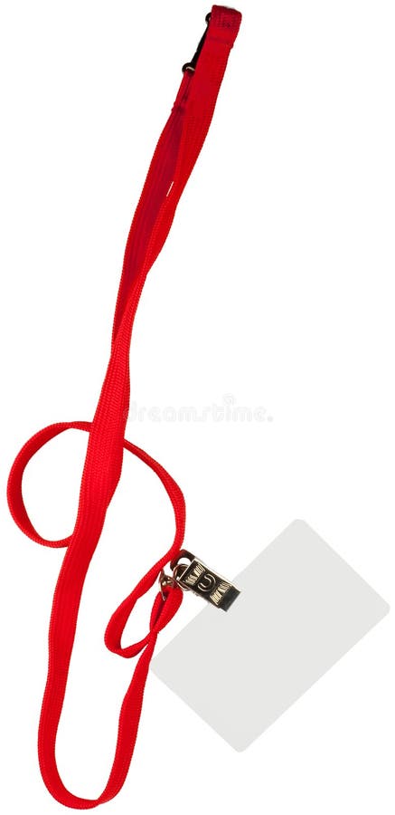 Blank Card on Lanyard stock image. Image of copy, badge - 17252645