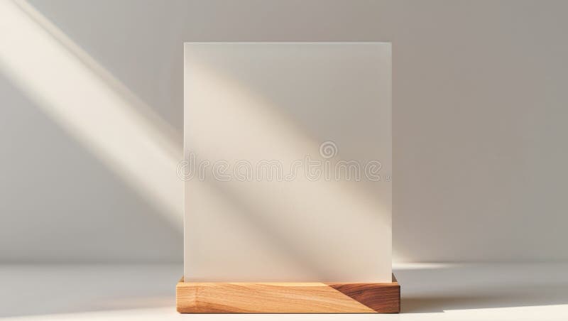 Blank Card Mockup with Wooden Accents and Soft Textures Stock Photo ...