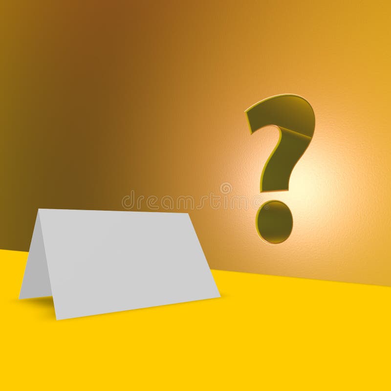 Blank Card and Question Mark Stock Illustration - Illustration of ...