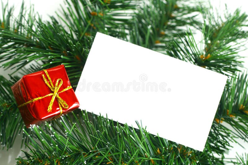 Blank card on gifts stock image. Image of card, business - 7025919