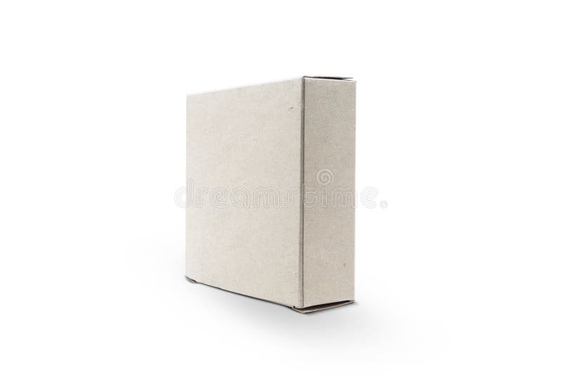 Blank Cardboard Narrow Box Isolated on White Background Stock Photo ...