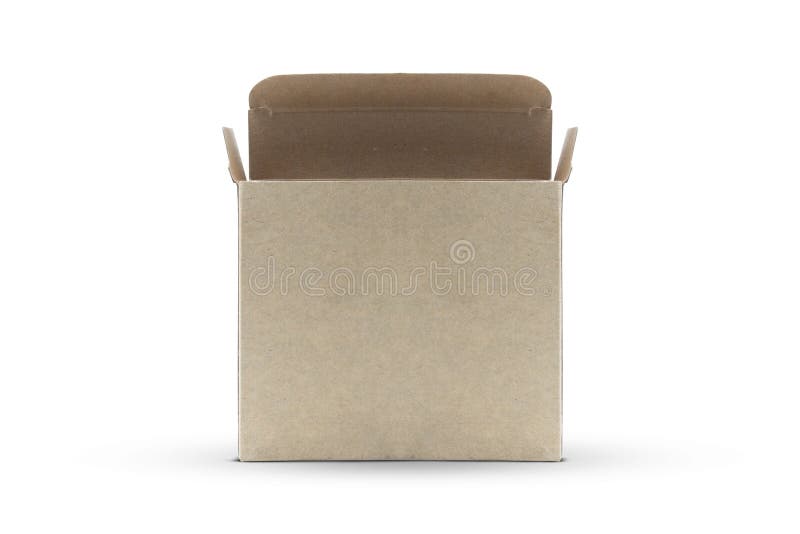 Blank Cardboard Narrow Box Isolated on White Background Stock Photo ...