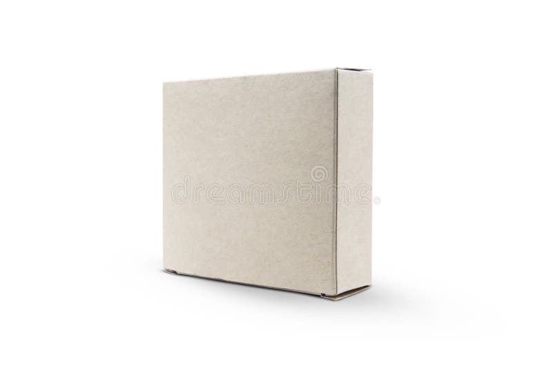 Blank Cardboard Narrow Box Isolated on White Background Stock Photo ...