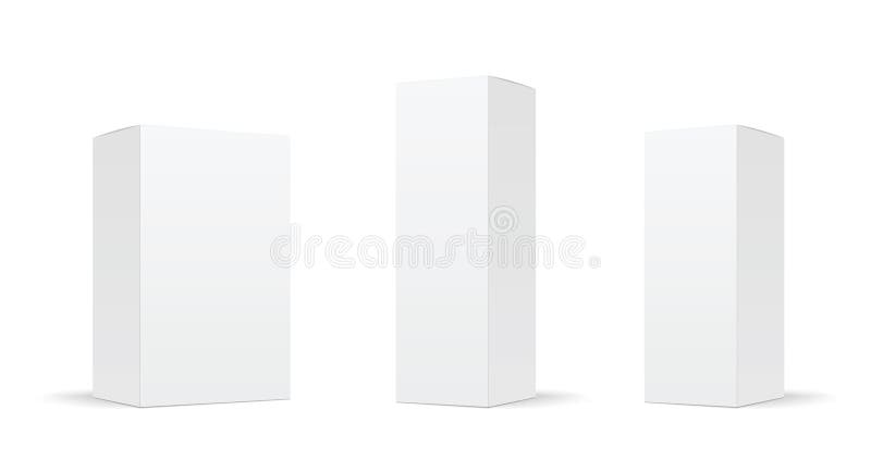 Blank Cardboard Package Boxes Mockup. Box Set Stock Vector ...