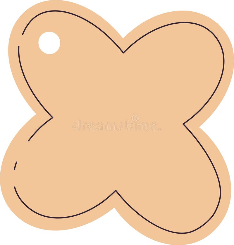 Blank Cardboard Paper Cross Price Tag Stock Vector - Illustration of ...