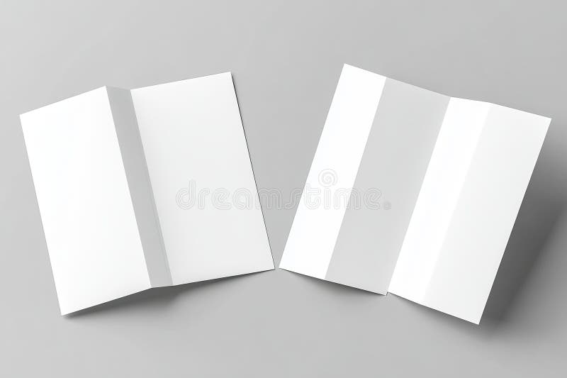 Blank Cardboard Paper Open Folder with Letterheads Inside. Front Cover ...