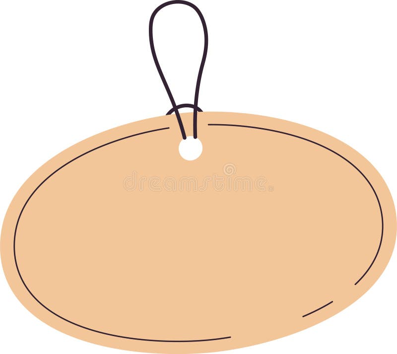 Blank Cardboard Paper Oval Price Tag Stock Vector - Illustration of ...
