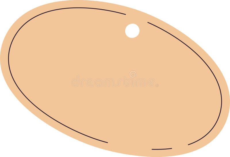 Blank Cardboard Paper Oval Price Tag Stock Vector - Illustration of ...