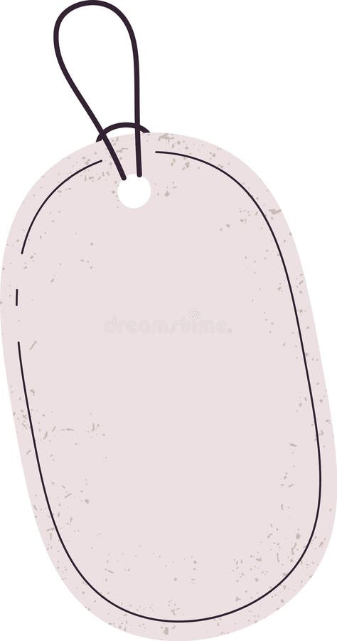 Blank Cardboard Paper Oval Price Tag Stock Vector - Illustration of ...