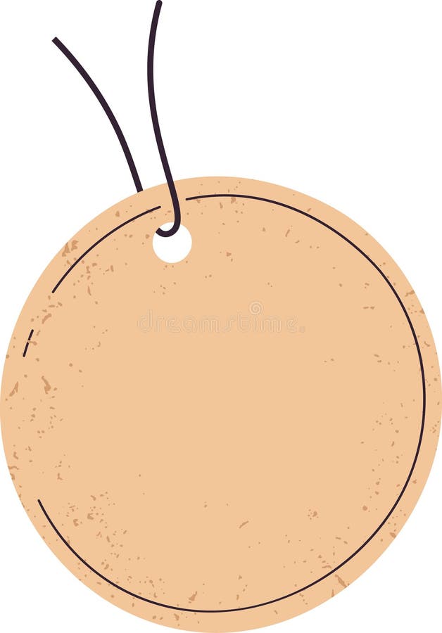 Blank Cardboard Paper Round Price Tag Stock Vector - Illustration of ...