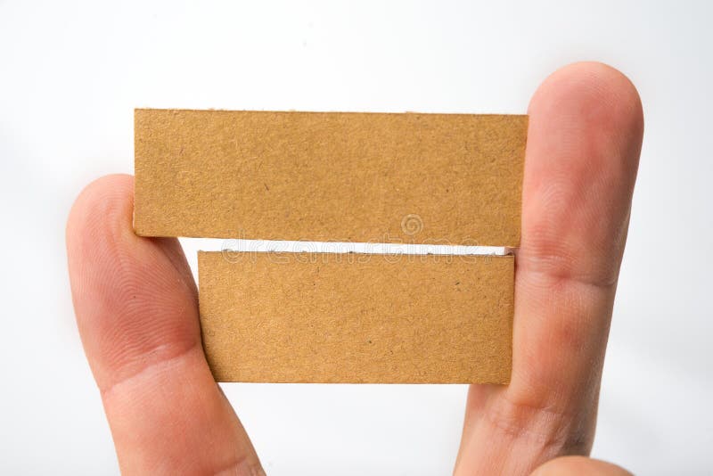 Blank Cardboard Sign between Fingers Stock Photo - Image of advertising ...