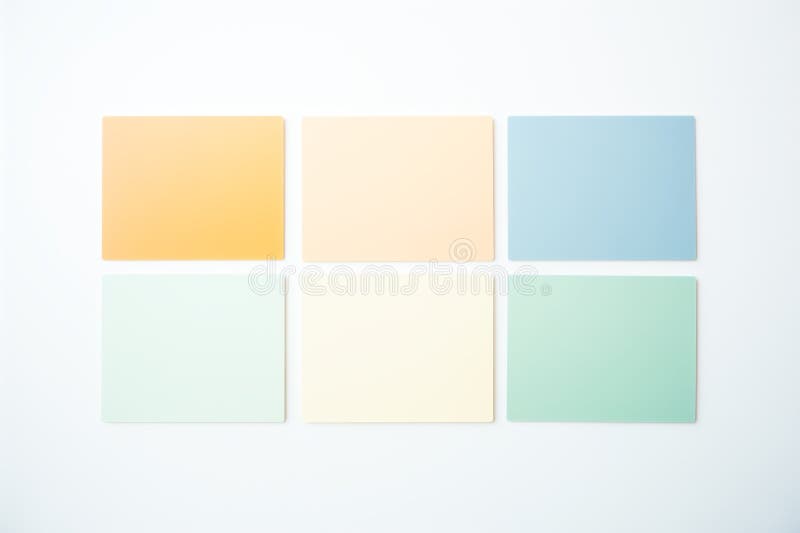 Blank Cards in Gradient Colors in a Row Stock Image - Image of design ...