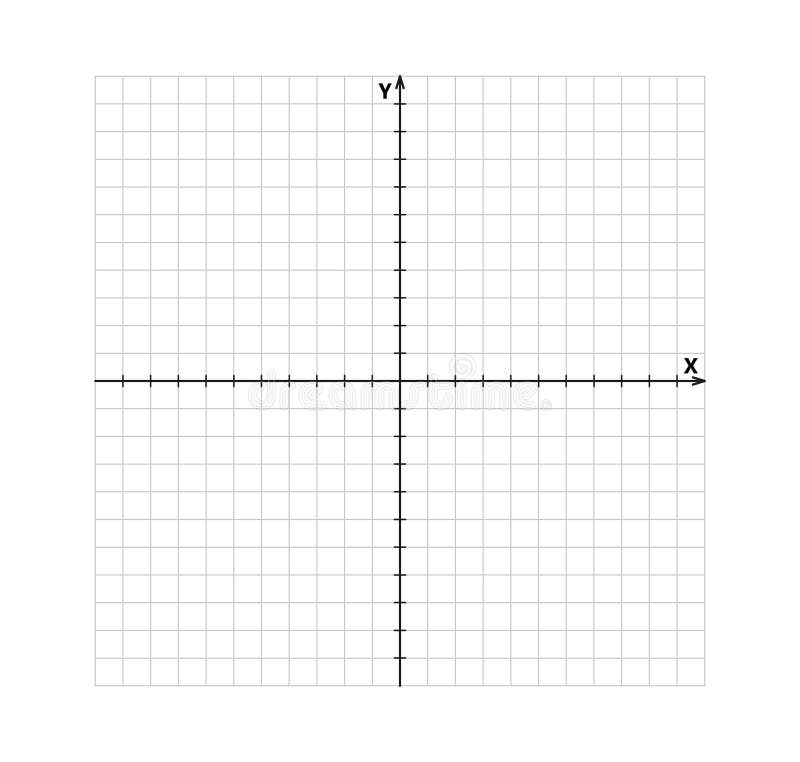 Blank Cartesian Coordinate System in Two Dimensions. Rectangular ...