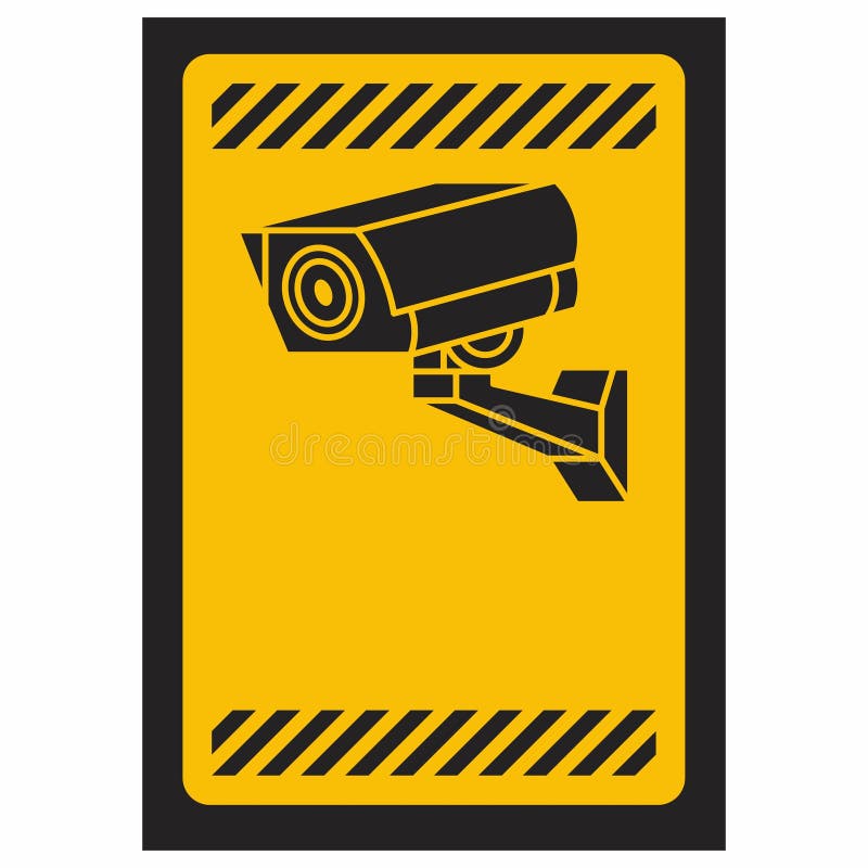 CCTV Sign of Warning Pictogram Stock Vector - Illustration of ...