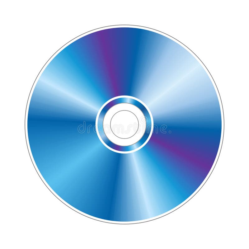 Set of Blank CD Isolated on White Background Stock Illustration ...