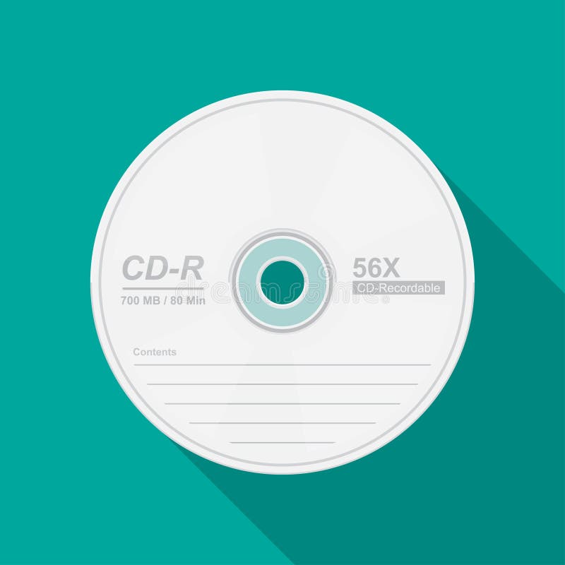 Blank CD-R disc icon. stock vector. Illustration of write - 167521107