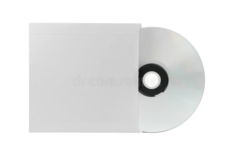 Blank Cd White Paper Sleeve Isolated Background Stock Photos - Free ...