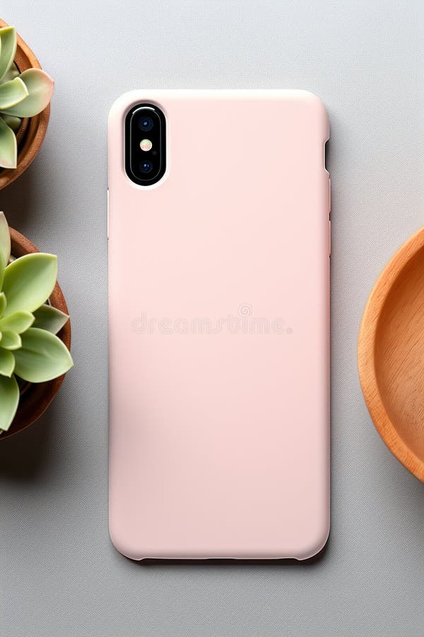 Blank Cell Phone Case, Mock Up Style. AI Generated Stock Illustration ...