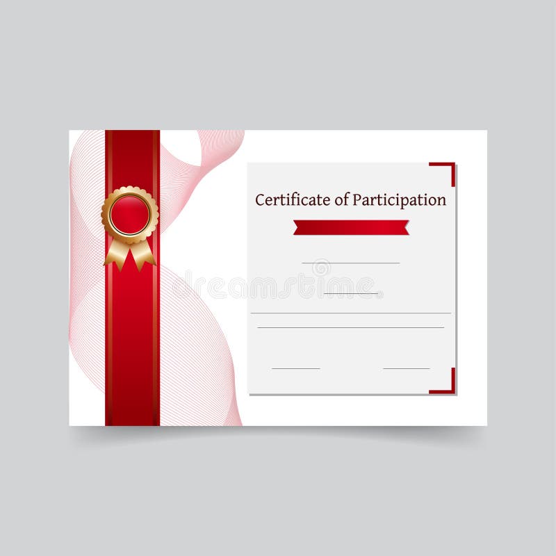 Blank Certificate of Internship Template Design with Golden Badge ...