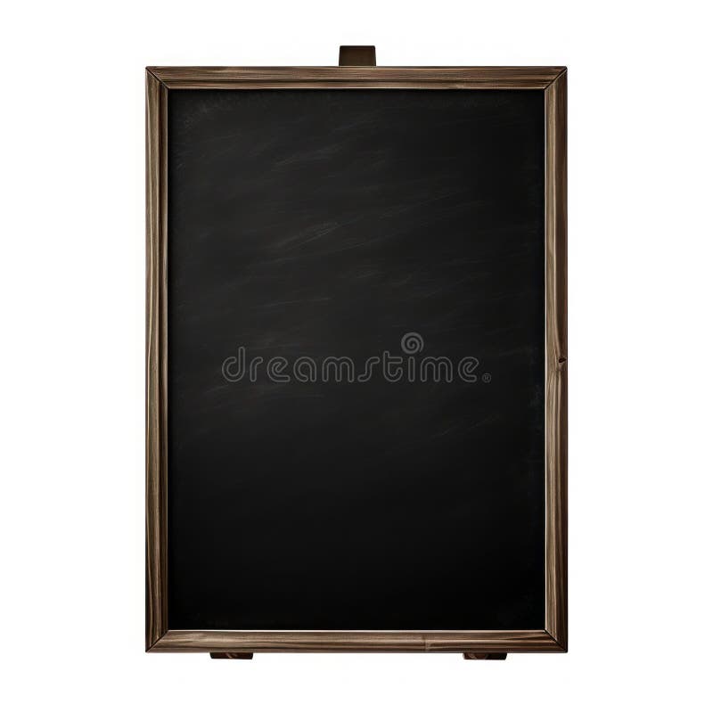 Blank Chalkboard on White Background AI Generated Stock Illustration ...