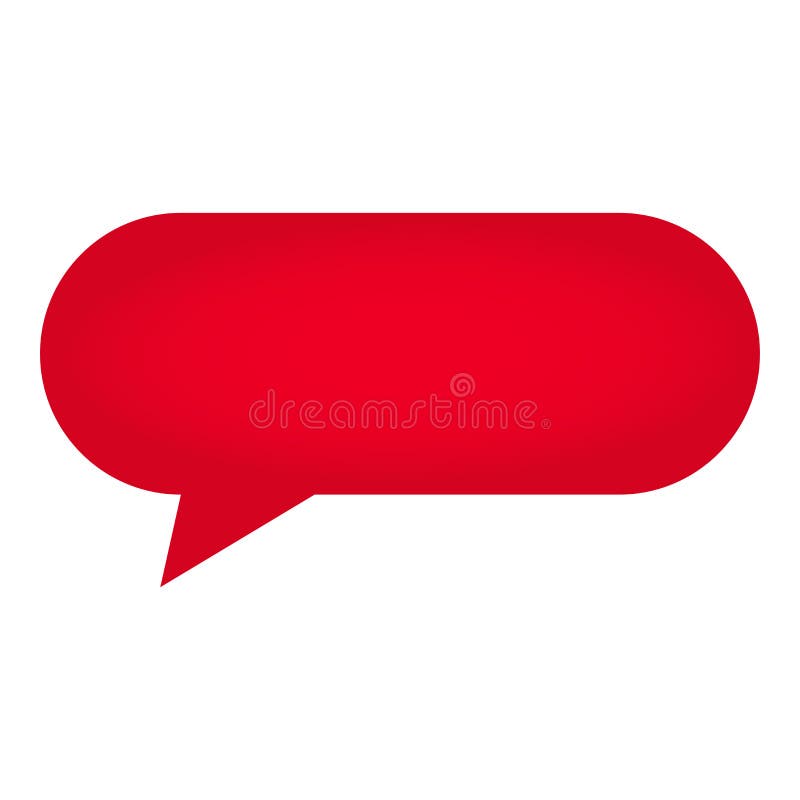 Blank Chat Box Element in Red Stock Illustration - Illustration of ...