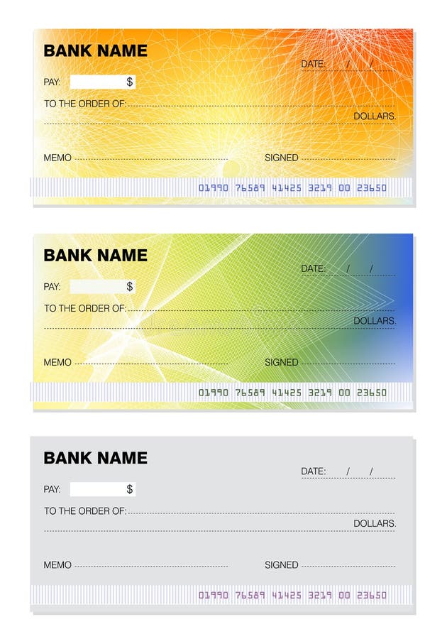 Blank Check Illustration stock vector. Illustration of financial - 16322288