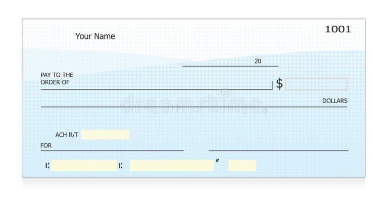 Blank check stock vector. Illustration of blank, transaction - 19386091