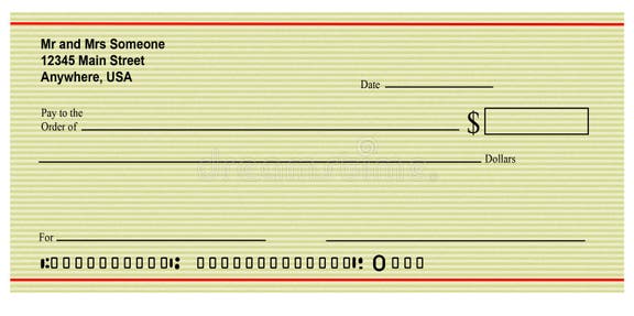 Blank Check stock illustration. Illustration of purchasing - 4237029