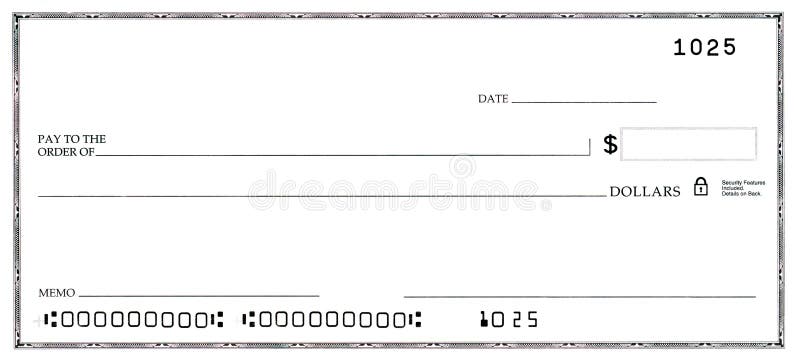 Blank Check Template For Presentation