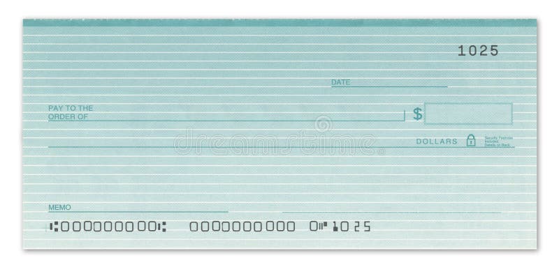 Blank Check with False Numbers Stock Photo - Image of blank, finance ...