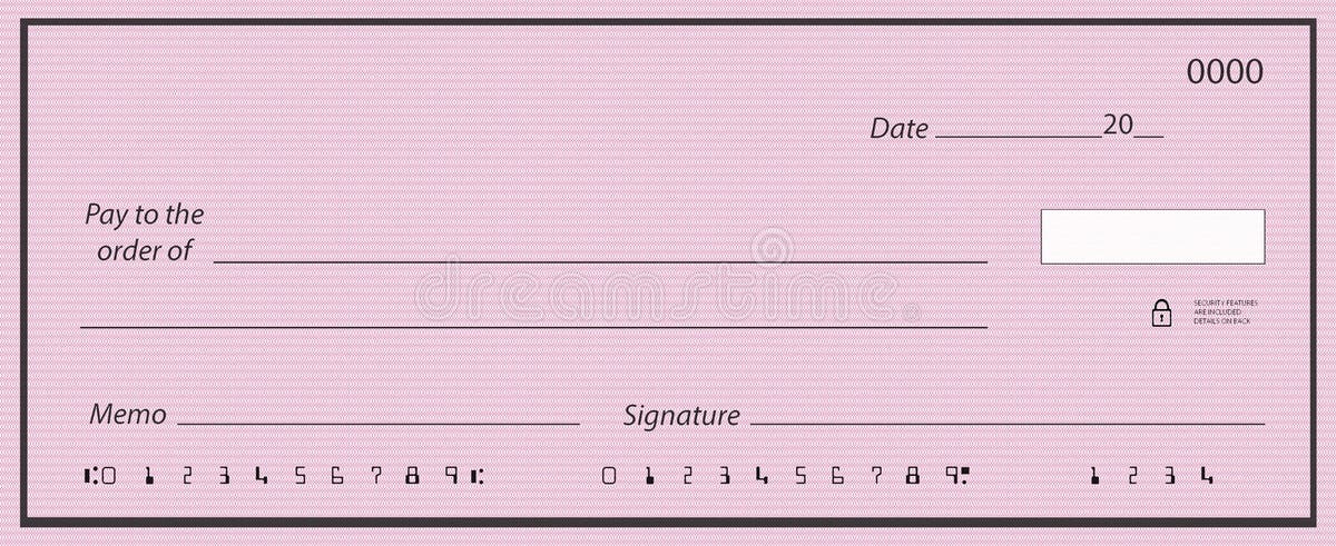 Blank Check Personal Pink Stock Illustrations – 63 Blank Check Personal ...