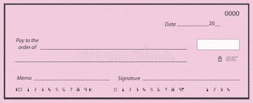 Blank Check with False Numbers Stock Illustration - Illustration of ...