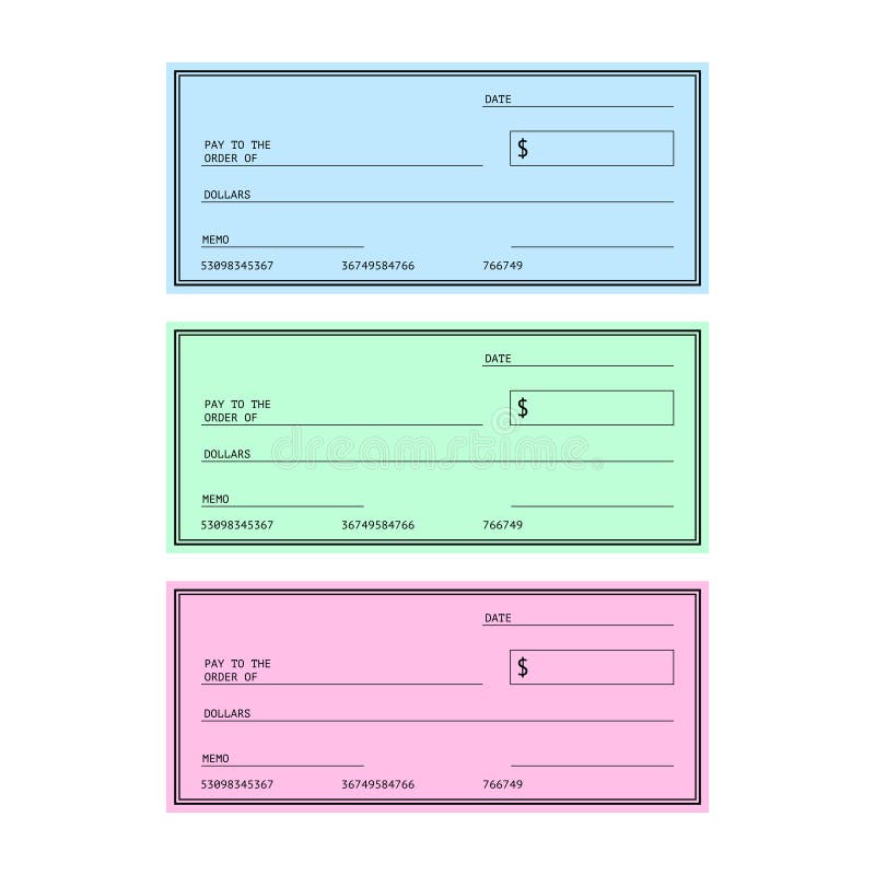 Blank Check. Financial Payment. Chequebook Template. Vector Stock ...