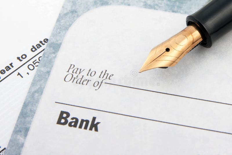 Bank check stock photo. Image of checkbook, lines, business - 24782404
