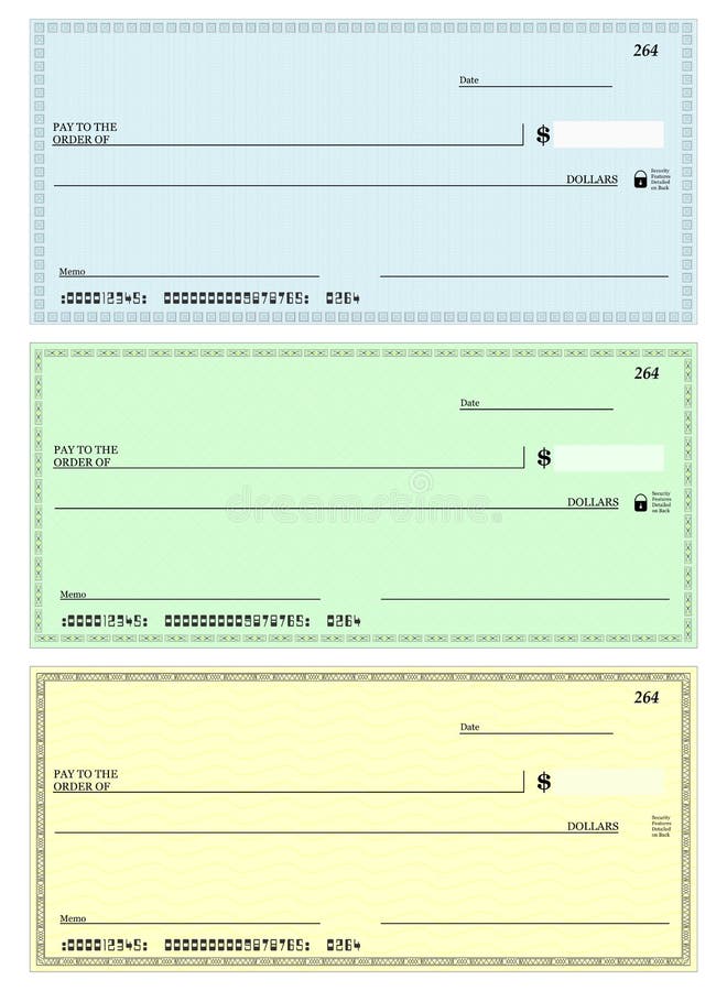 Blank Check Illustration stock vector. Illustration of financial - 16322288