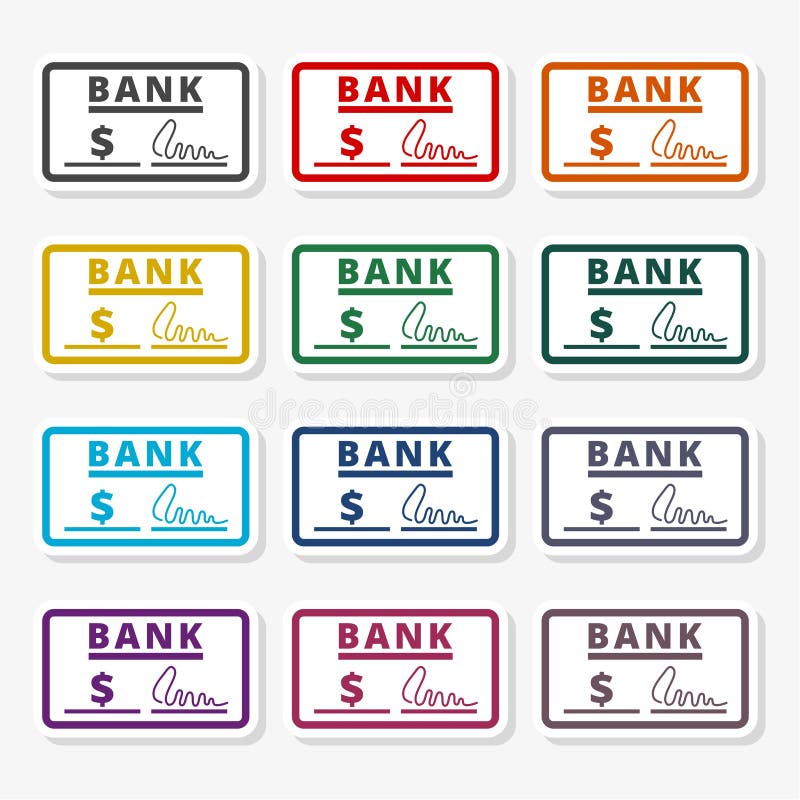 Blank check - Illustration stock vector. Illustration of bank - 159029370