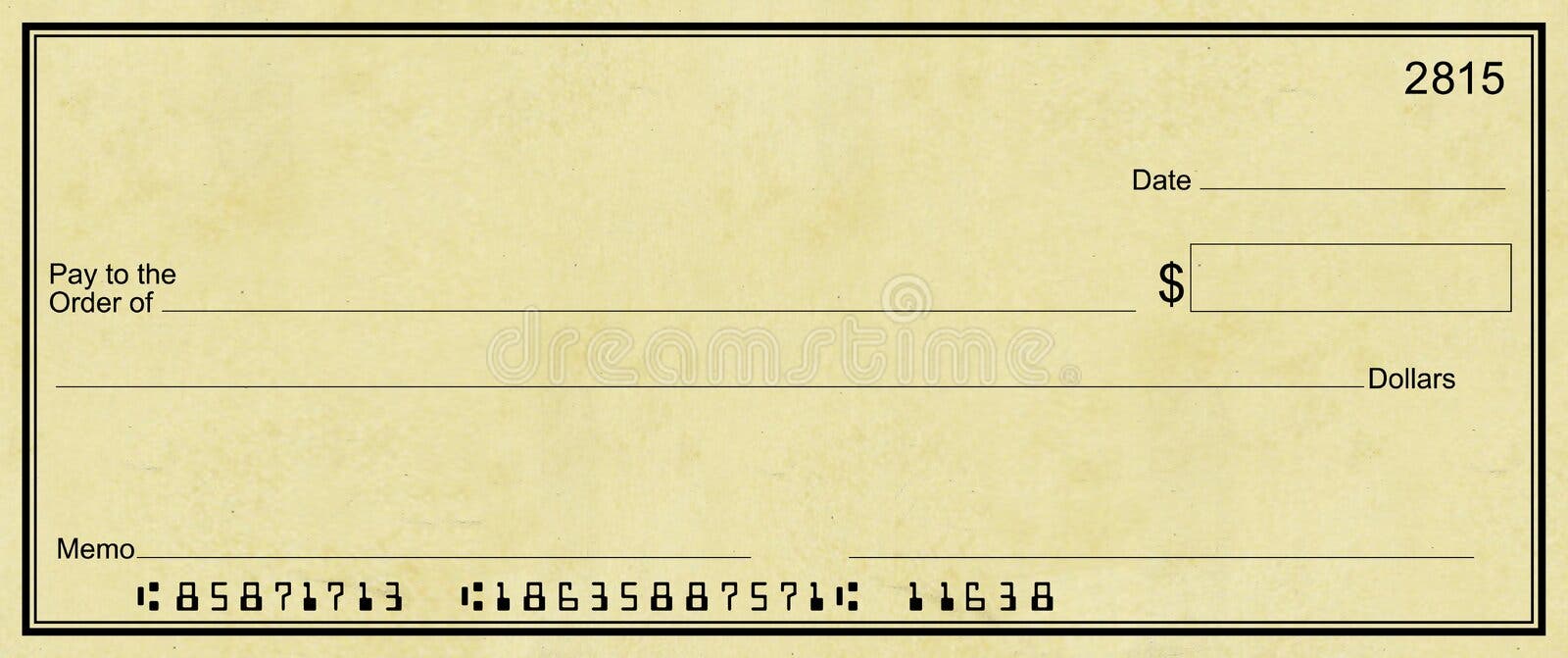 Large Blank Check - Green Security Background Stock Vector ...