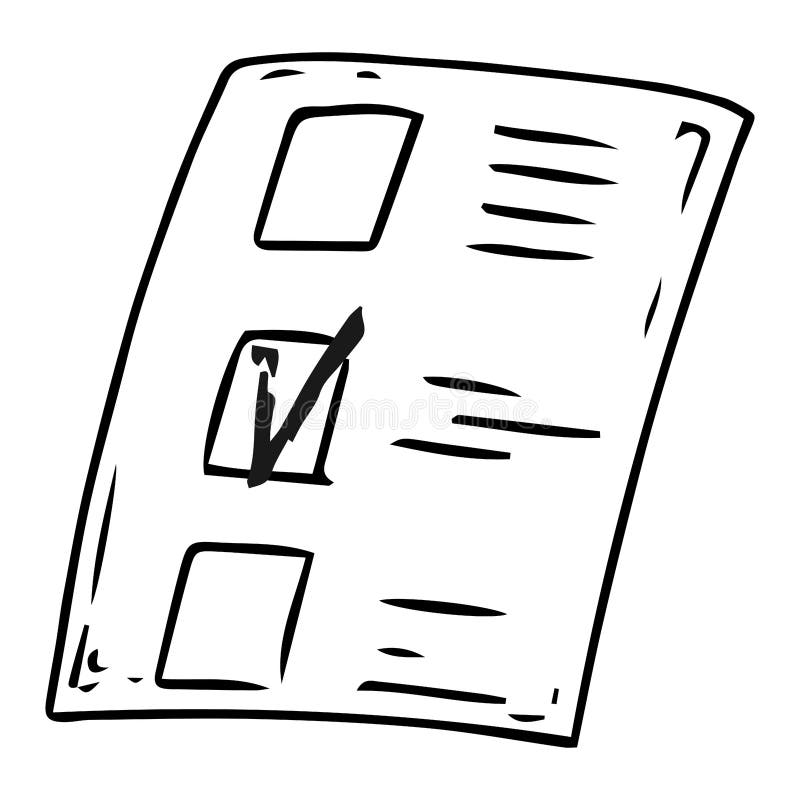 Blank with a Check Mark, a Document, a Sheet of Paper with Text Stock ...