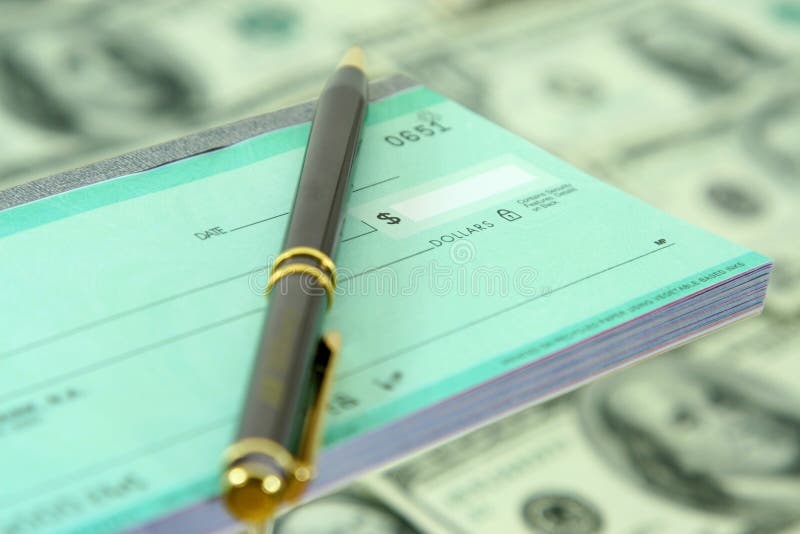 Closeup of Blank Check and Pen Stock Image - Image of check, paper: 5731607