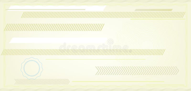 Blank Check Specimen in Soft Tones with Copy Space Stock Illustration ...