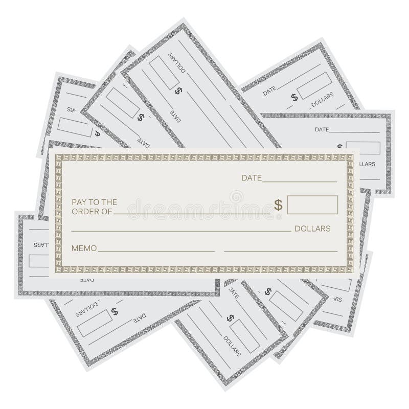 Blank Check Template. Check Vector Template Stock Illustration ...