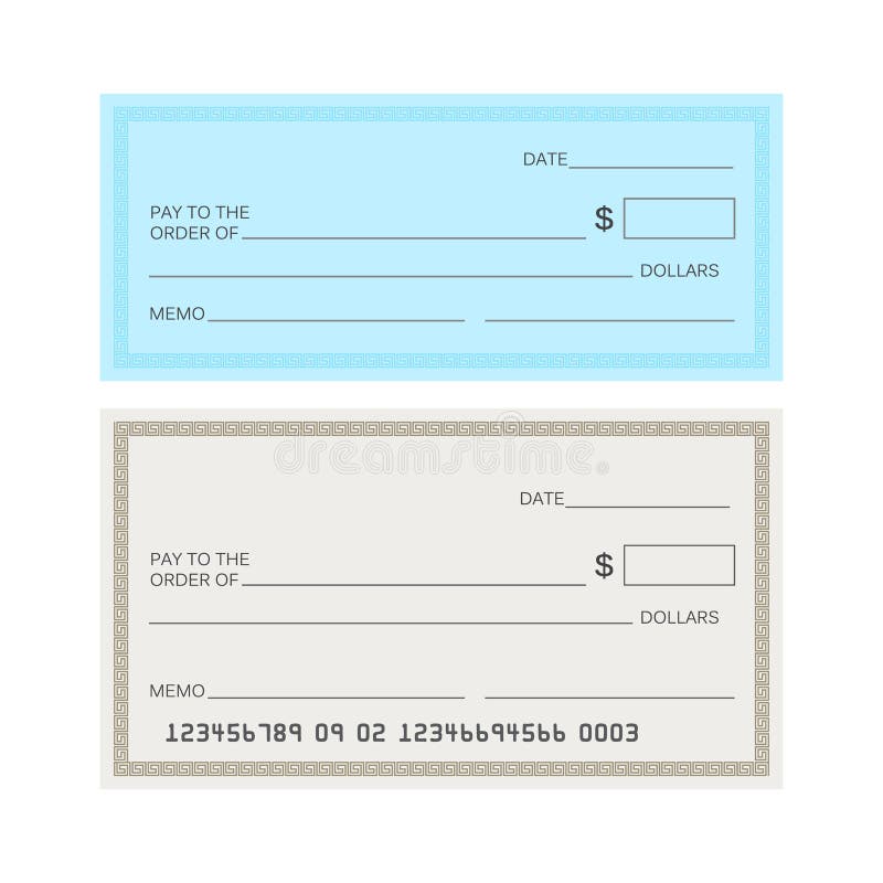 Blank Check Template. Check Template Stock Illustration - Illustration ...