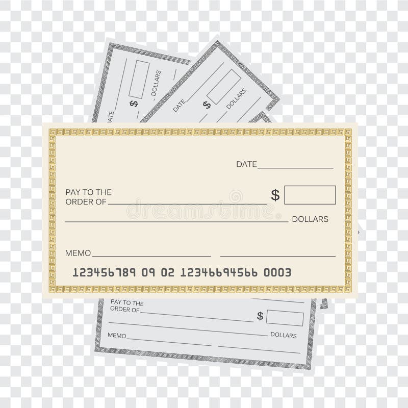 Blank Check Template. Check Vector Template Stock Illustration ...