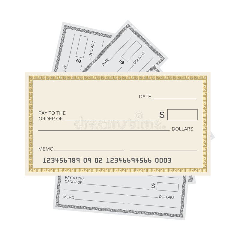 Blank Check Template. Check Vector Template Stock Illustration ...