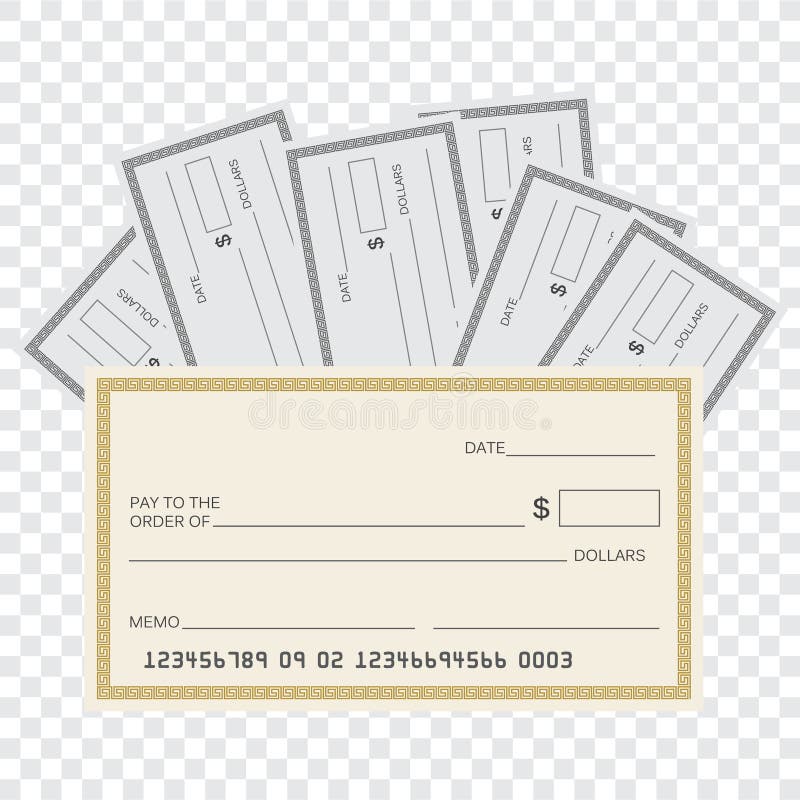 Blank Check Template. Check Vector Template Stock Illustration ...