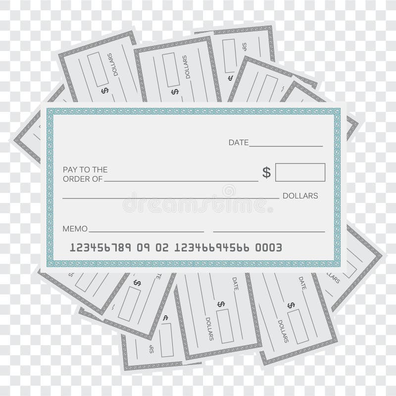 Blank Check Template. Check Vector Template Stock Illustration ...