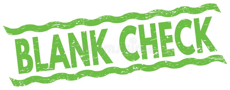 BLANK CHECK Text on Green Lines Stamp Sign Stock Illustration ...