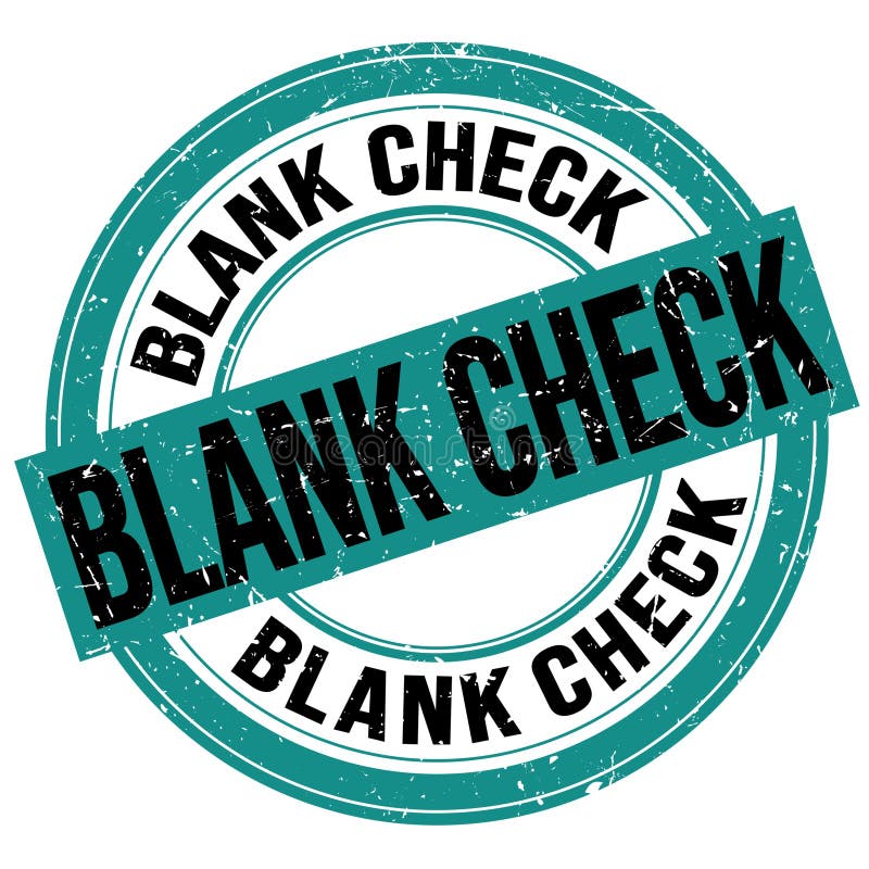 BLANK CHECK Text Written on Blue-black Round Stamp Sign Stock ...