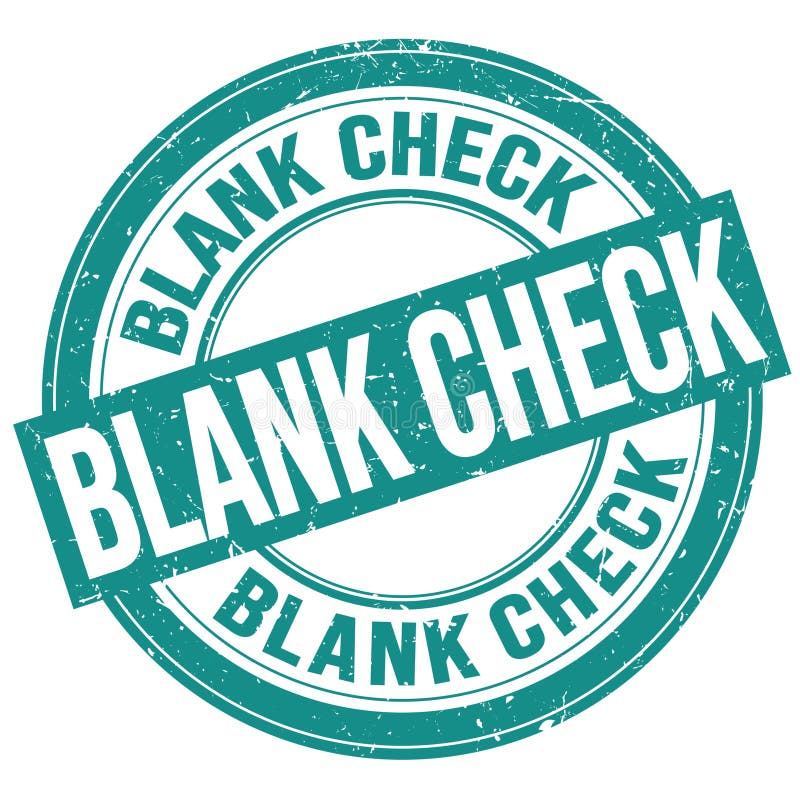 BLANK CHECK Text Written on Blue Round Stamp Sign Stock Illustration ...