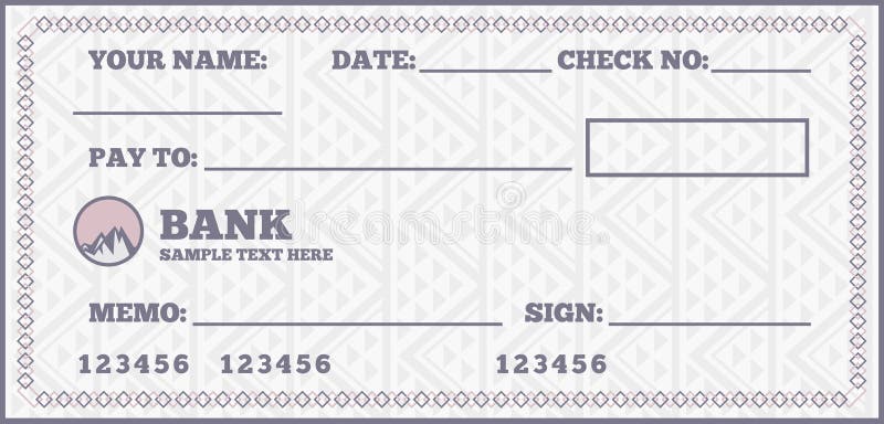 Blank check stock vector. Illustration of cash, accounting - 35431474